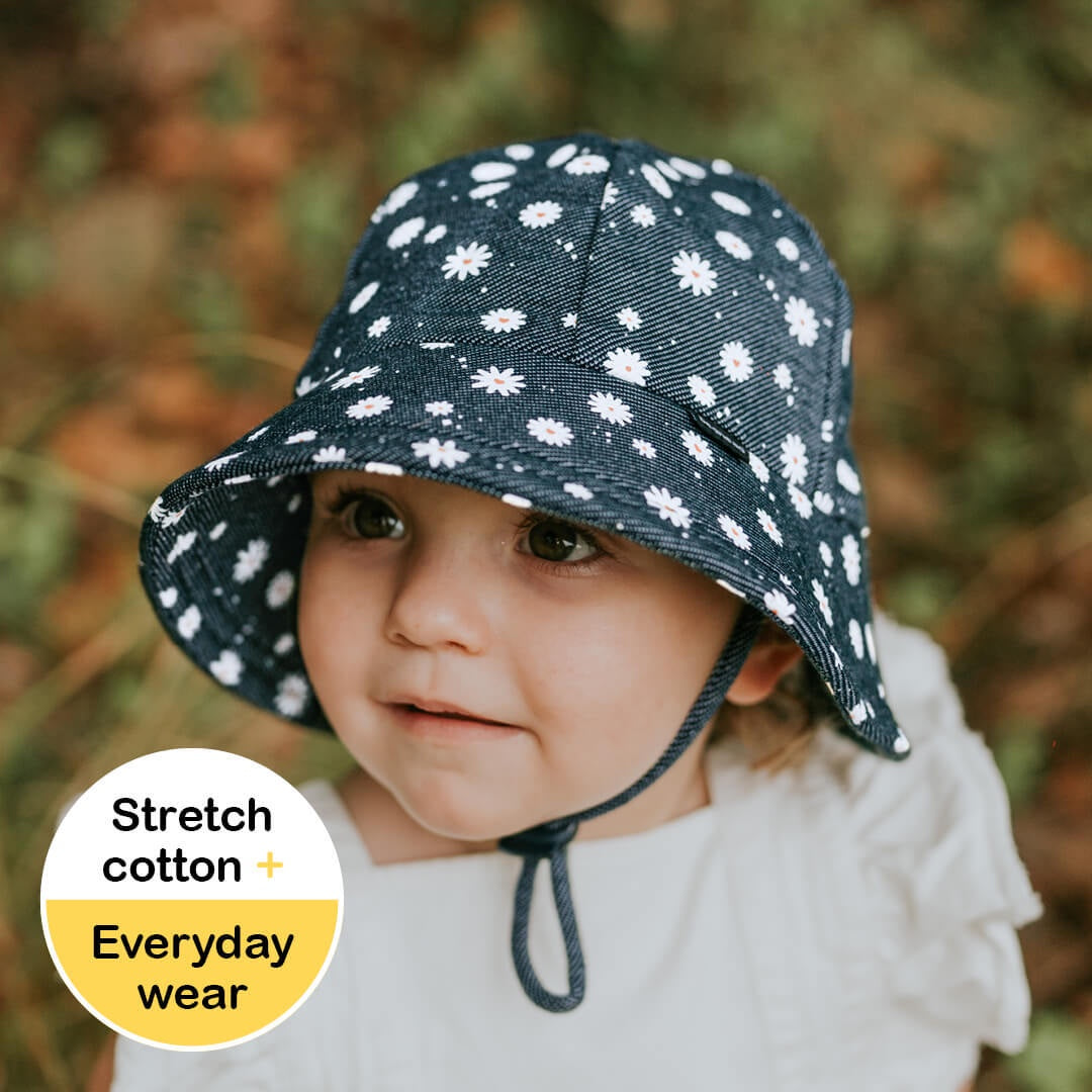 Dani - Toddler Bucket Flap Sun Hat - Bedhead Hats – Wanderluxe Lane