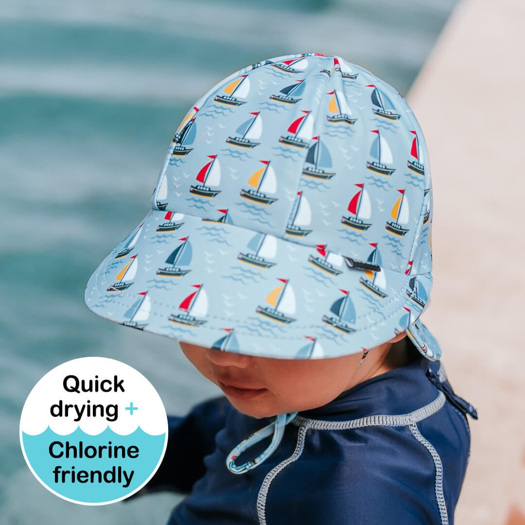 Sails - Legionnaire Swim Flap Beach Hat - Bedhead Hats – Wanderluxe Lane
